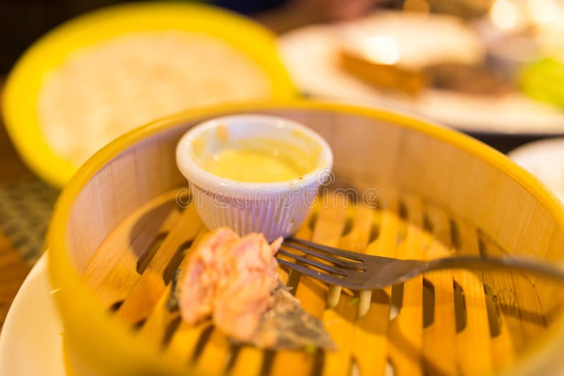 Eaten Meal on a Table in a Restaurant Stock Image - Image of eating ...