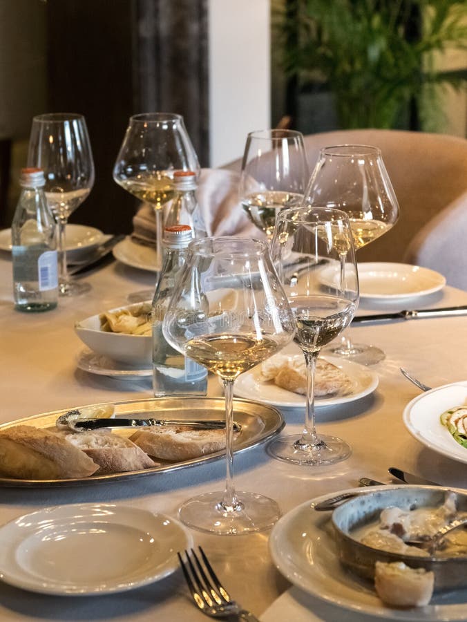 Leftovers on the Table in the Restaurant. Stock Photo - Image of drink ...