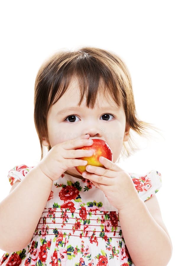 Eating Apple stock photo. Image of food, infant, beautiful - 29050702