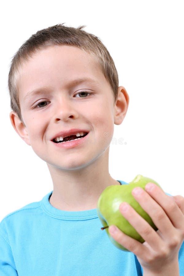 Eating apple stock image. Image of face, cheerful, child - 9255267