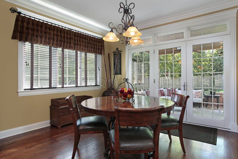 Eating Area with Porch View Stock Image - Image of estate, granite ...