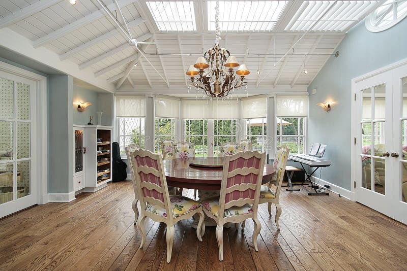 Eating area with skylights stock photo. Image of interior - 10259322