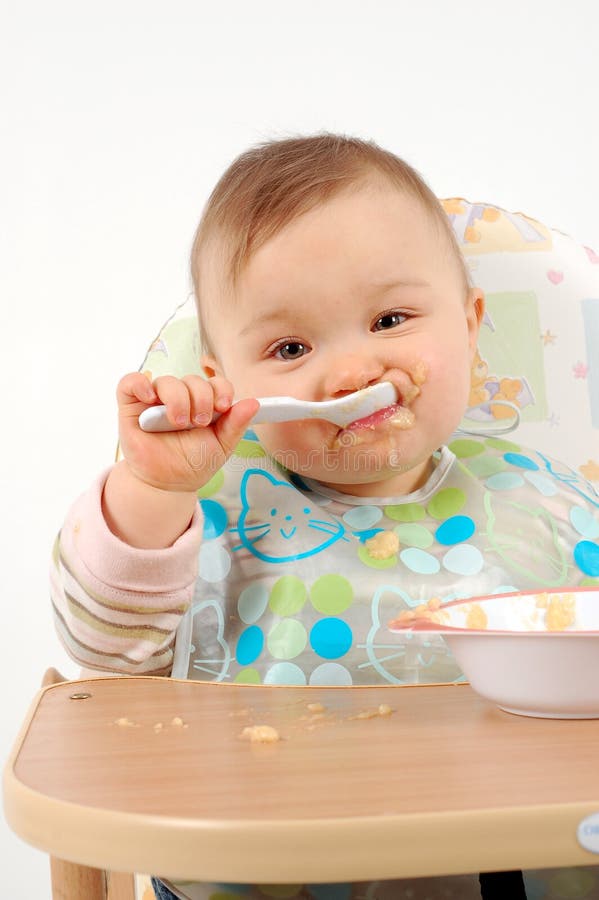 Eating baby girl stock photo. Image of handle, cute, feed - 4305196