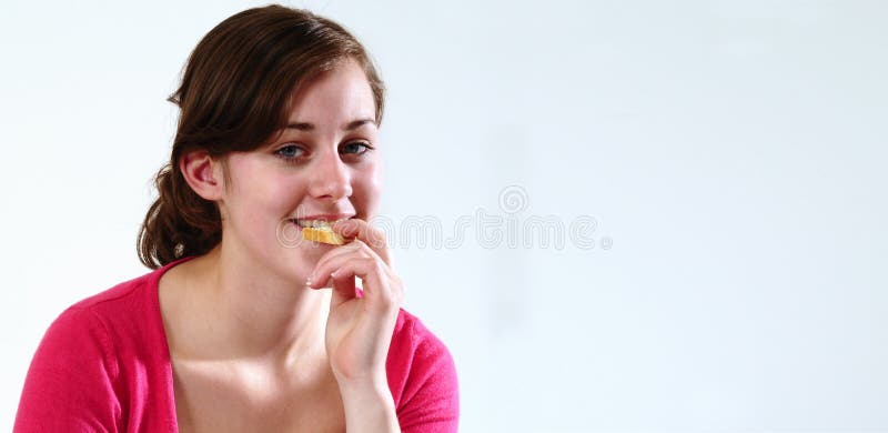 Eating biscuit stock image. Image of apple, hold, enjoying - 12008503