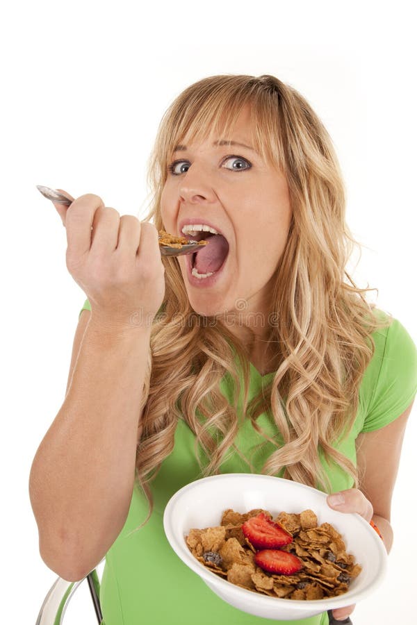 Eating bite of cereal stock photo. Image of isolated - 21631966