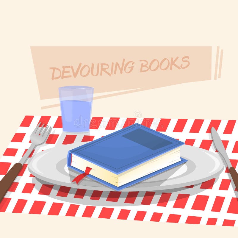 Eating book stock vector. Illustration of reading, studying - 50096185