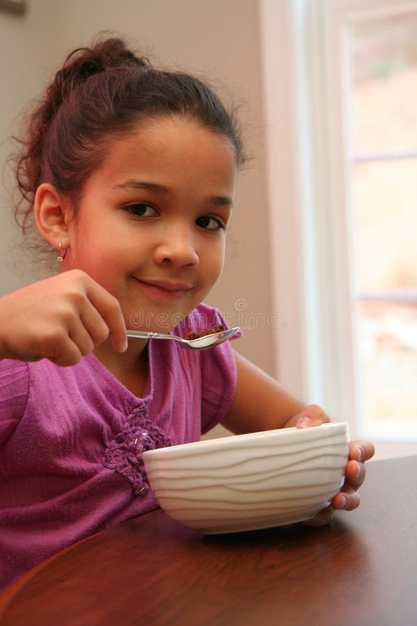 Eating Breakfast stock photo. Image of eating, white, kitchen - 4611646