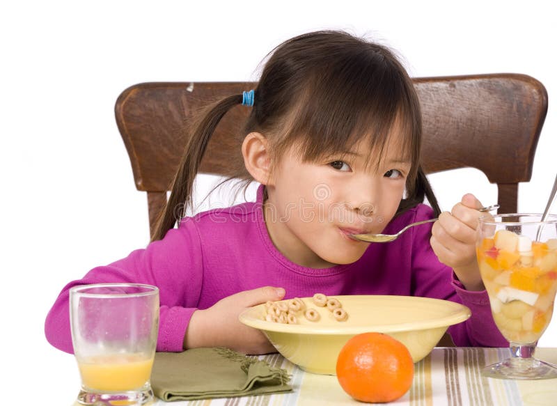 Eating Breakfast stock image. Image of cute, breakfast - 8236323