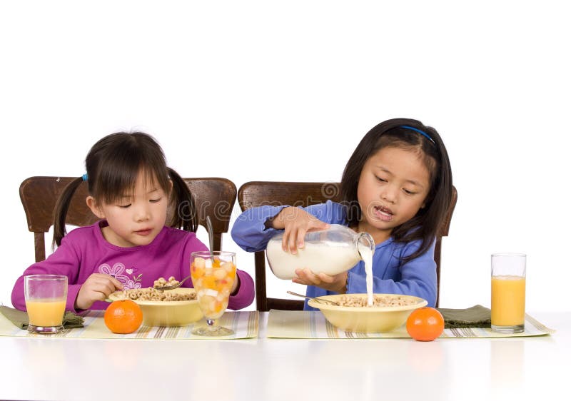 Eating Breakfast stock photo. Image of white, chinese - 8236434