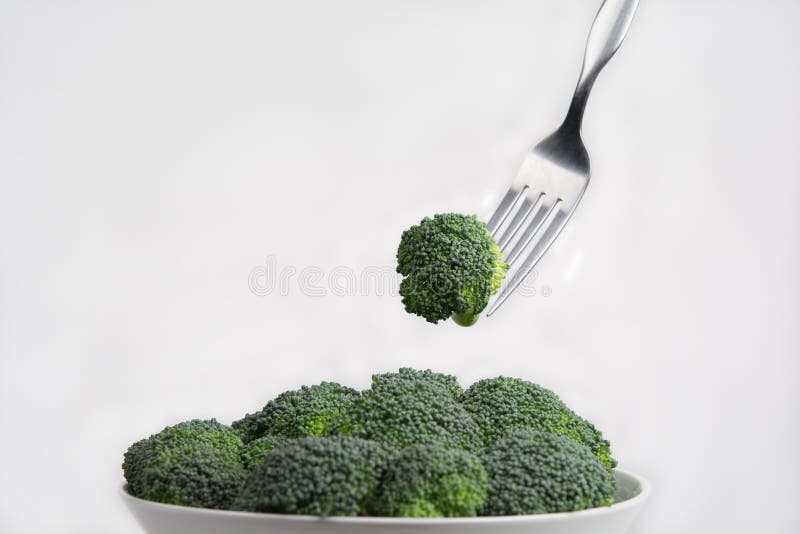 Eating broccoli stock photo. Image of healthy, dish, eating - 50711444