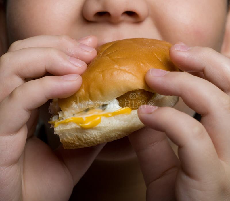 Eating a burger stock image. Image of food, dairy, calories - 5734741