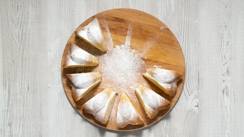 Eating Cake Bite by Bite, Stop Motion. Plate of Cake Moving in the ...