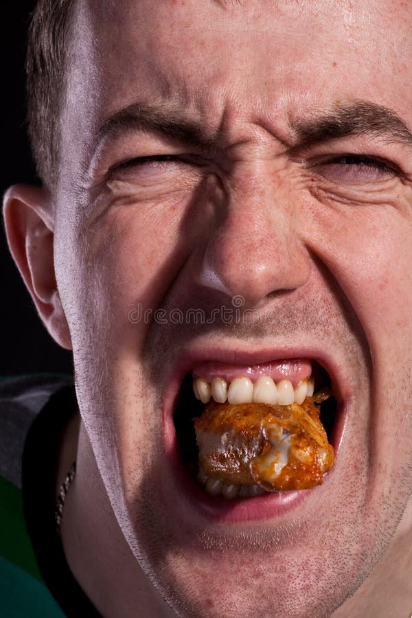 Eating chicken stock photo. Image of barbecue, grill - 12640440