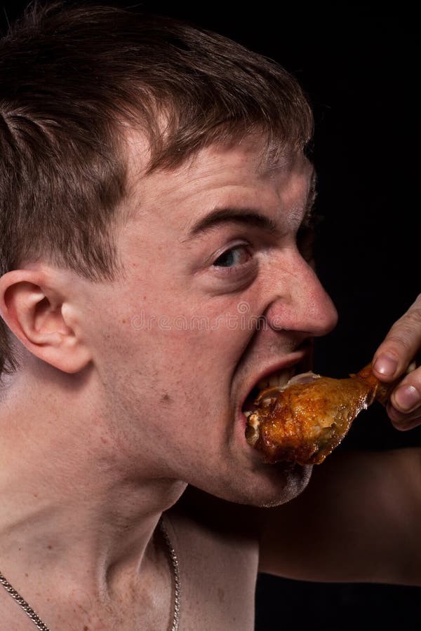 Eating chicken stock image. Image of grilled, roasted - 12641405