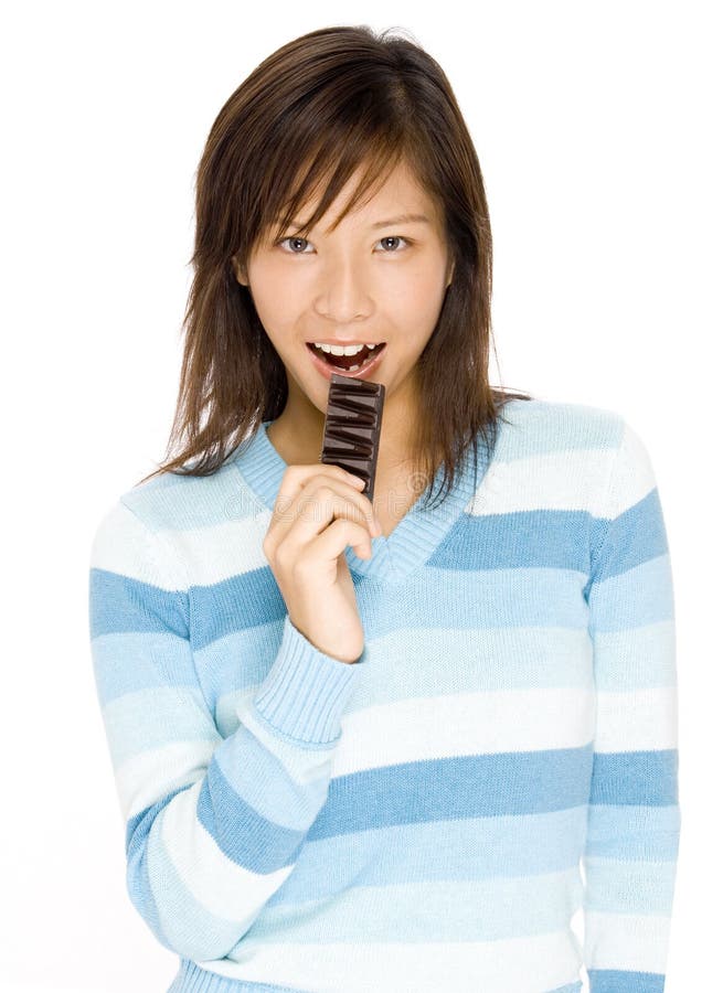 Eating Chocolate stock photo. Image of isolated, lenses - 762892