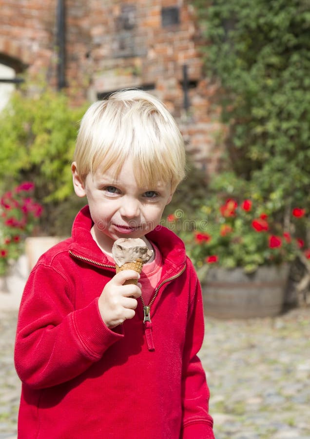 Eating a Chocolate Icecream Stock Photo - Image of adorable, smiling ...