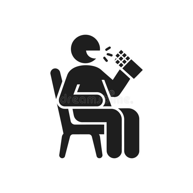 Eating Chocolate Icon stock vector. Illustration of person - 361856897