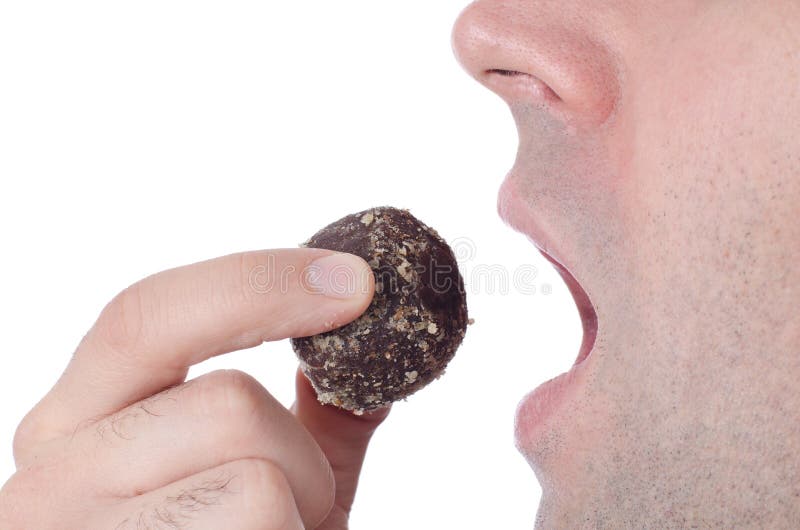 Eating Cookie stock photo. Image of food, hand, isolated - 17356324