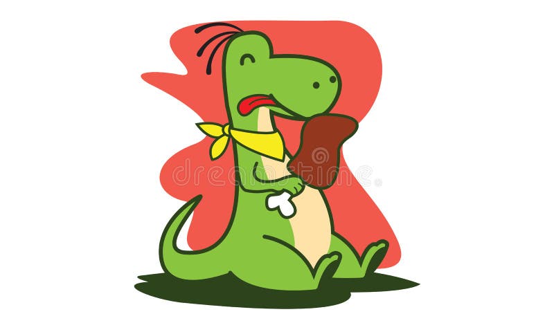 Dinosaur eating vector stock vector. Illustration of dinosaur - 20746966