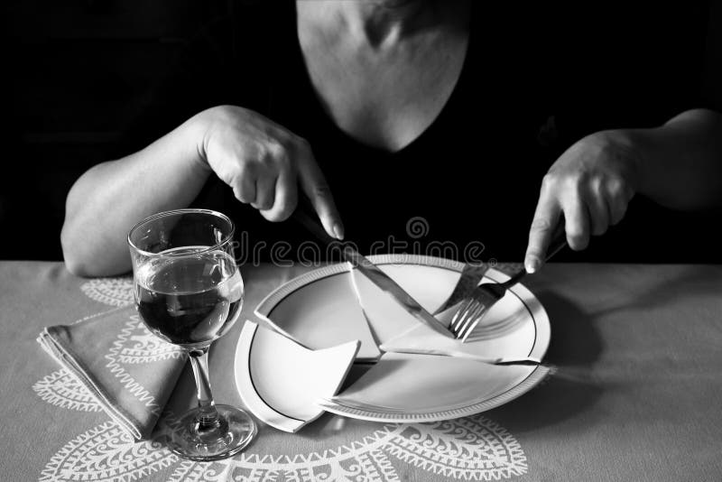 Eating Disorder Anorexia Nervosa Stock Image - Image of problem, glass ...