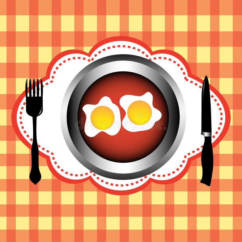 Eating eggs stock vector. Illustration of meal, food - 32026916