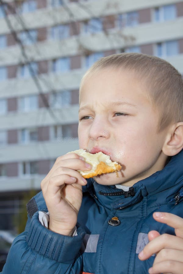 Eating eyes closed stock photo. Image of yellow, tasty - 72853898