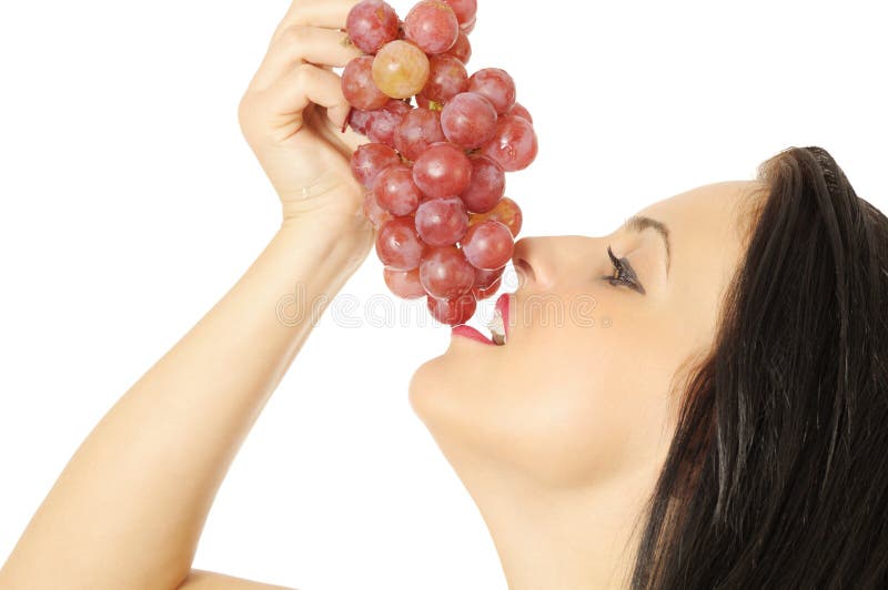 Eating grapes stock photo. Image of portrait, caucasian - 19165810