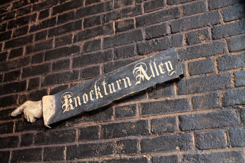 Sign on the Wall Harry Potter Universal Studios Editorial Stock Image ...