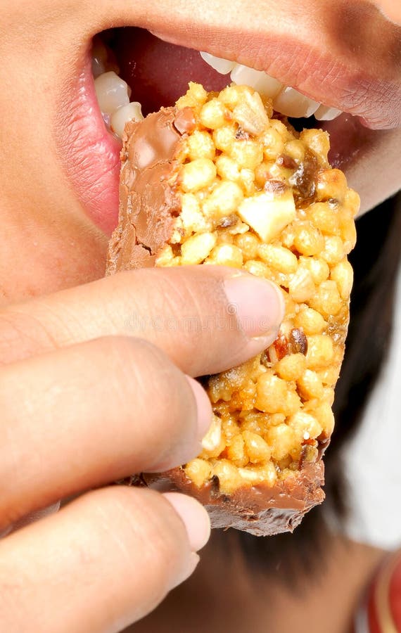 Eating health bar stock photo. Image of chocolate, delicious - 9565548
