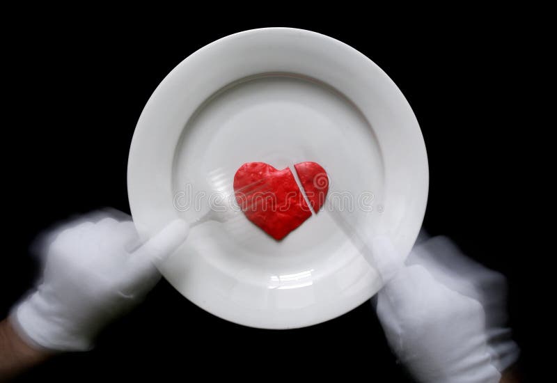 Eating of the human heart stock image. Image of cafe - 28683111