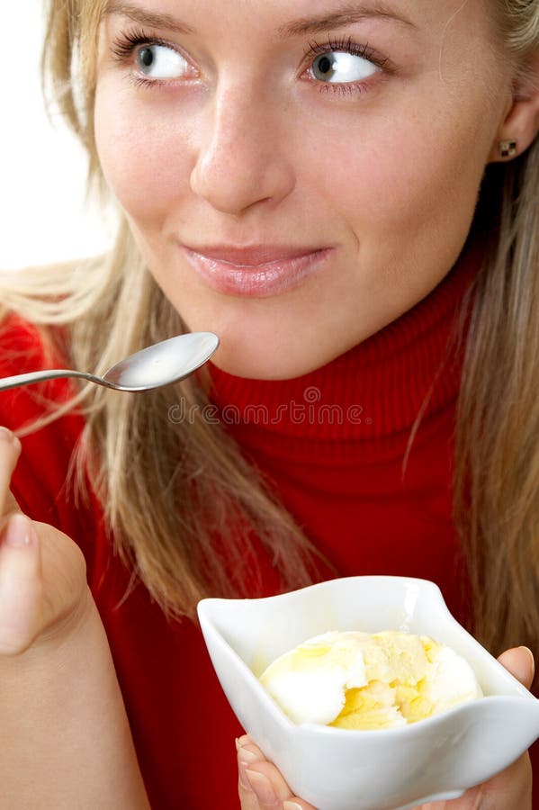Eating ice cream stock image. Image of sweetly, relaxation - 2192387