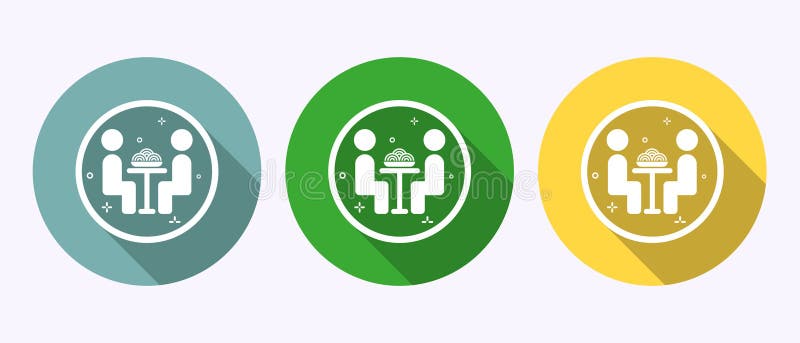 Eating Icon Button Design Illustration. Fork, Spoon, Restaurant Icon in ...