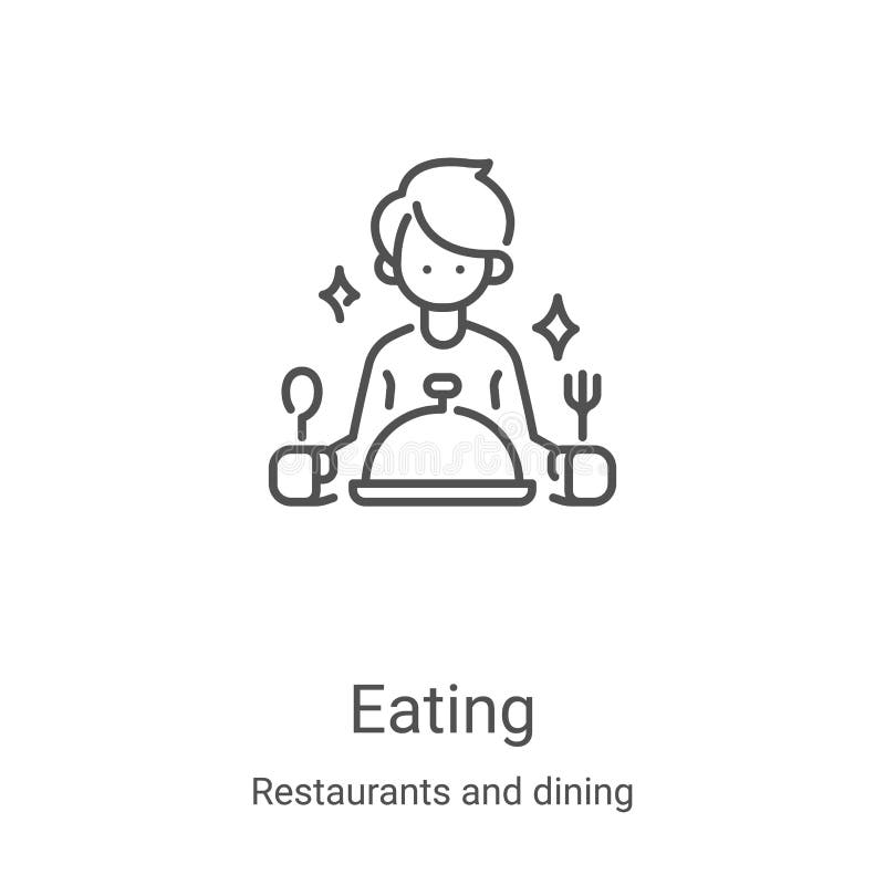 Eating Icon Vector from Restaurants and Dining Collection. Thin Line ...