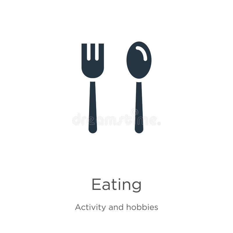 Eating Icon Vector. Trendy Flat Eating Icon from Activity and Hobbies ...