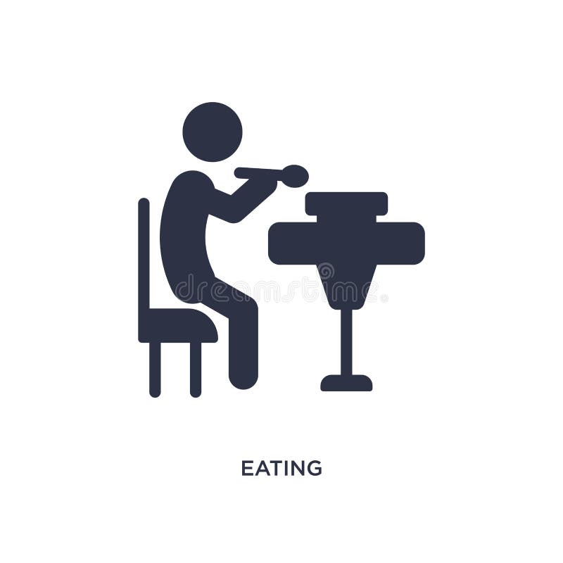 Eating Icon on White Background. Simple Element Illustration from ...