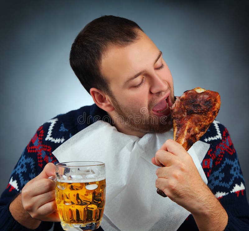 Eating meat stock photo. Image of portrait, facial, food - 27570966