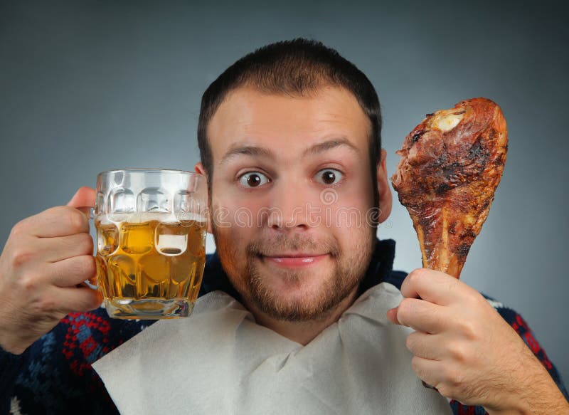 Eating meat stock photo. Image of meal, expression, caucasian - 27571002
