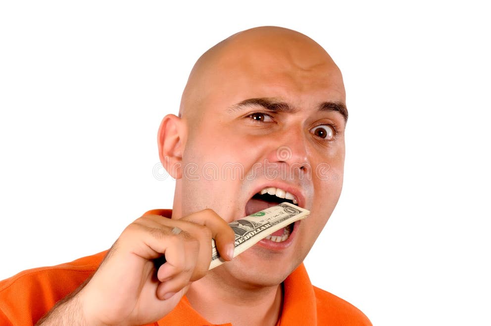 Eating money stock image. Image of hoard, food, cost - 25490917