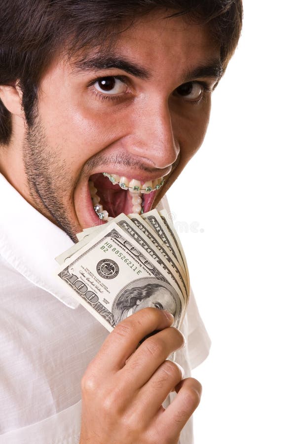Eating money stock photo. Image of dollar, male, bucks - 6451758