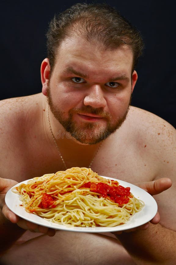 Fat Man Eating Pasta Stock Photos - Free & Royalty-Free Stock Photos ...