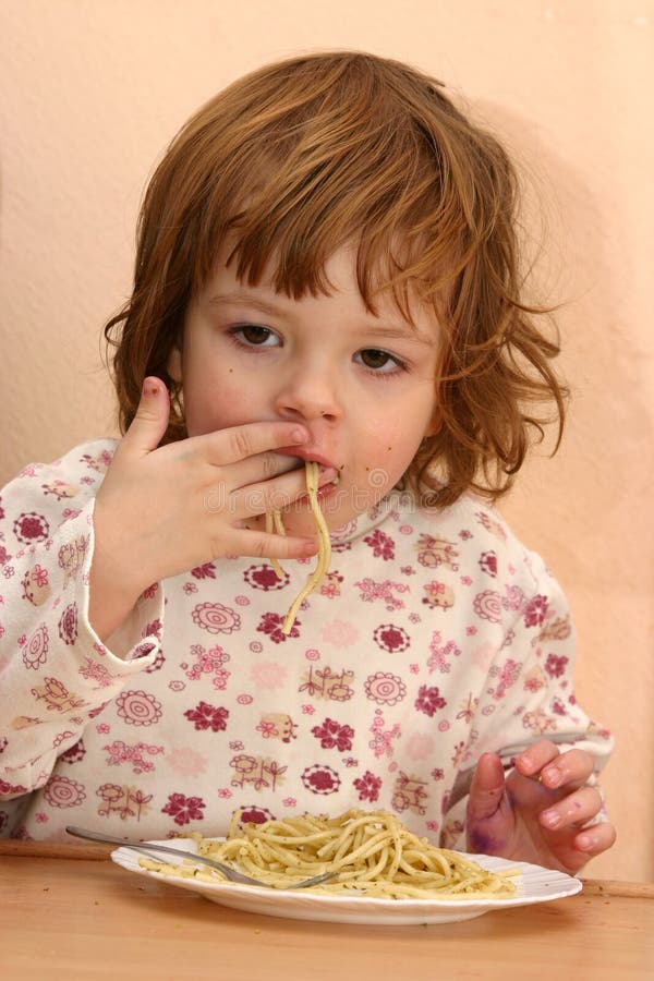 Eating pasta stock photo. Image of spaghetti, nutritive - 1951824