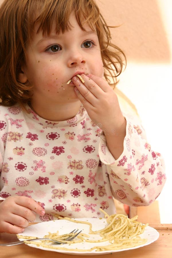 Eating pasta stock photo. Image of spaghetti, nutritive - 1951824