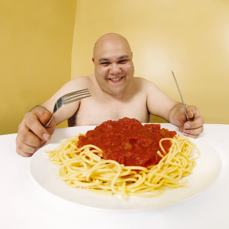 Fat Man Eating Pasta Stock Photos - Free & Royalty-Free Stock Photos ...