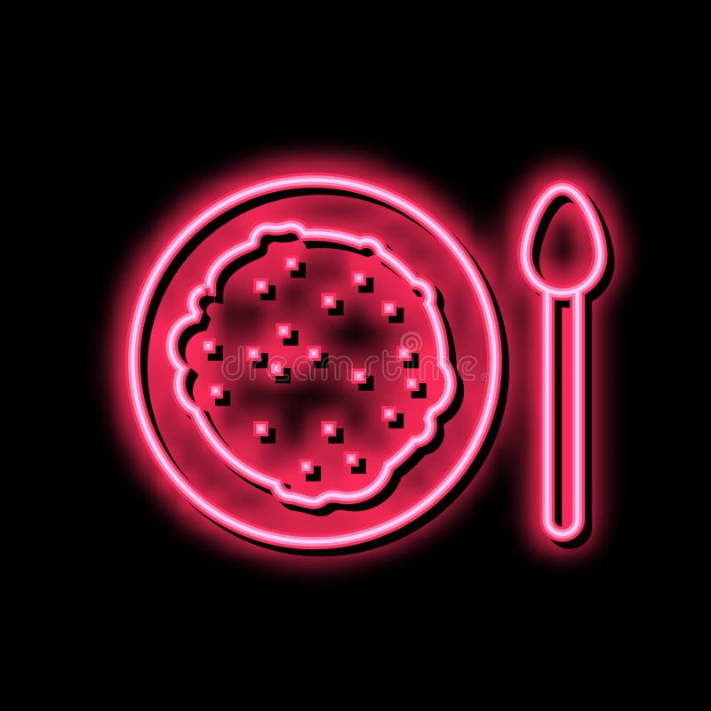 Eating Probiotics Neon Glow Icon Illustration Stock Vector ...