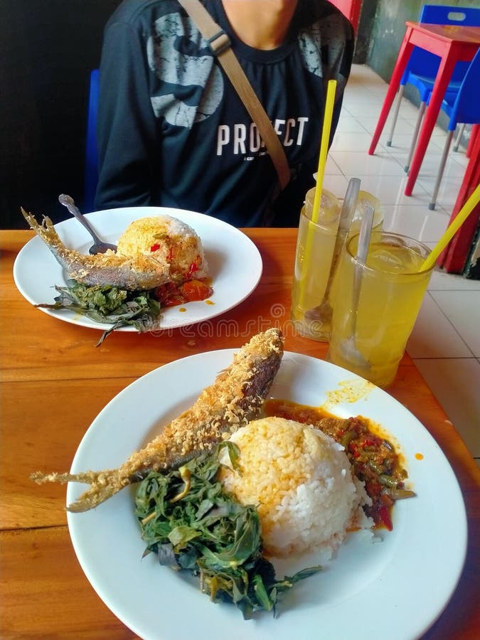 Eating Rice with Super Delicious Sea Fish Stock Photo - Image of super ...