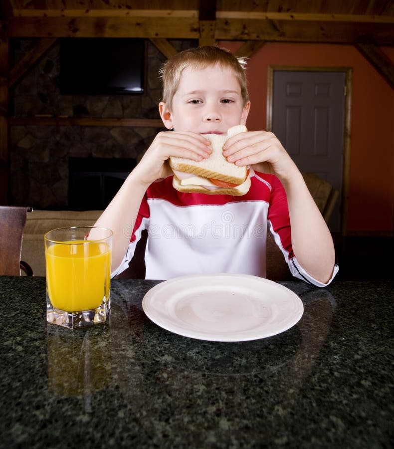 Eating a Sandwhich stock photo. Image of lifestyle, child - 10137580
