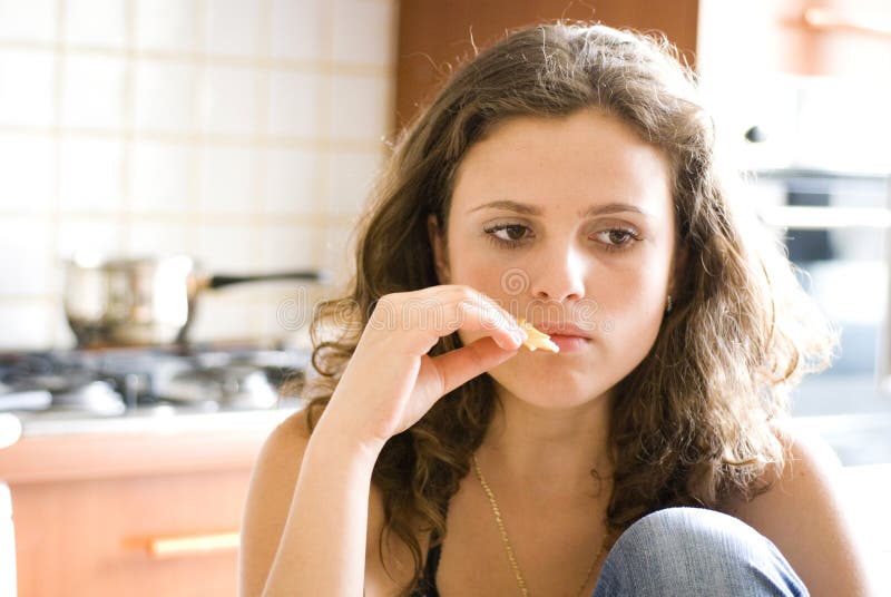 Eating a snack stock photo. Image of sweet, eating, youthful - 2714652
