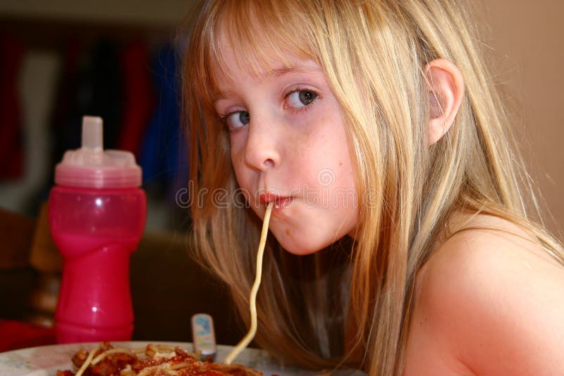 English Bulldog Puppy Eating Spaghetti Stock Image - Image of spaghetti ...