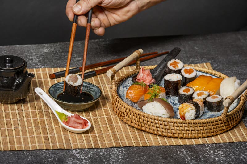 Eating Sushi is a Sensory Experience. the Combination of Flavors ...