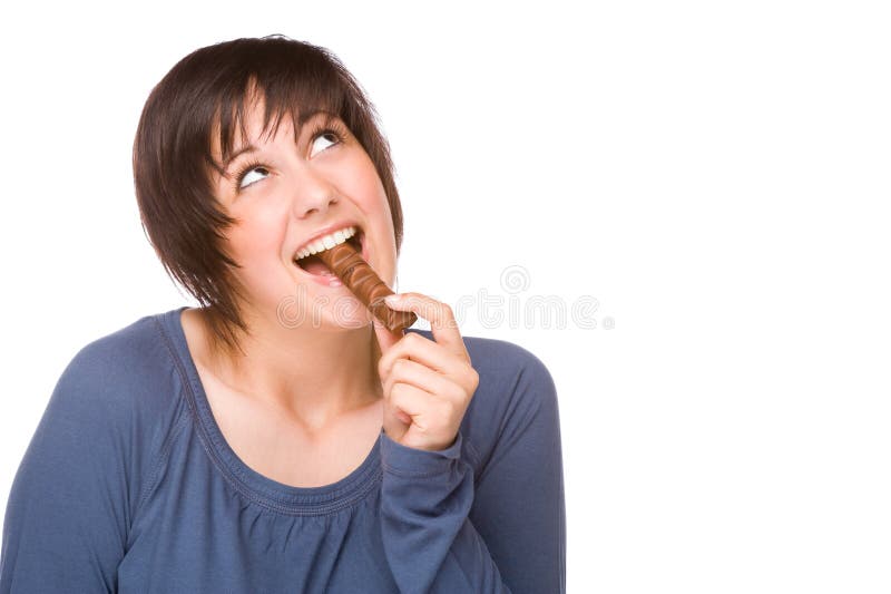 Eating sweets stock photo. Image of eating, model, attractive - 12007876